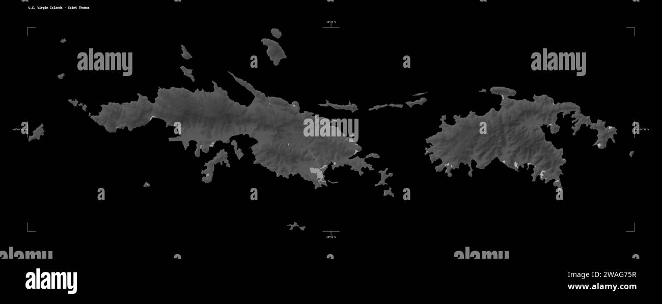 Shape of a Grayscale elevation map with lakes and rivers of the U.S ...