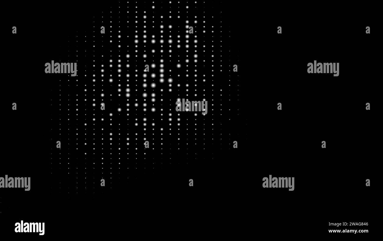 Abstract white dots. Computer generated 3d render Stock Photo - Alamy