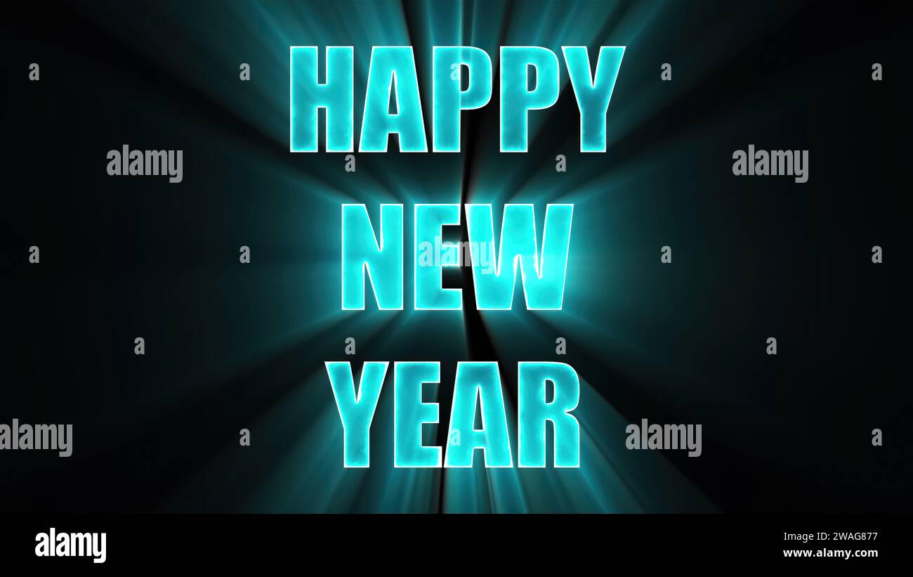 Happy New Year text. Computer generated 3d render Stock Photo - Alamy