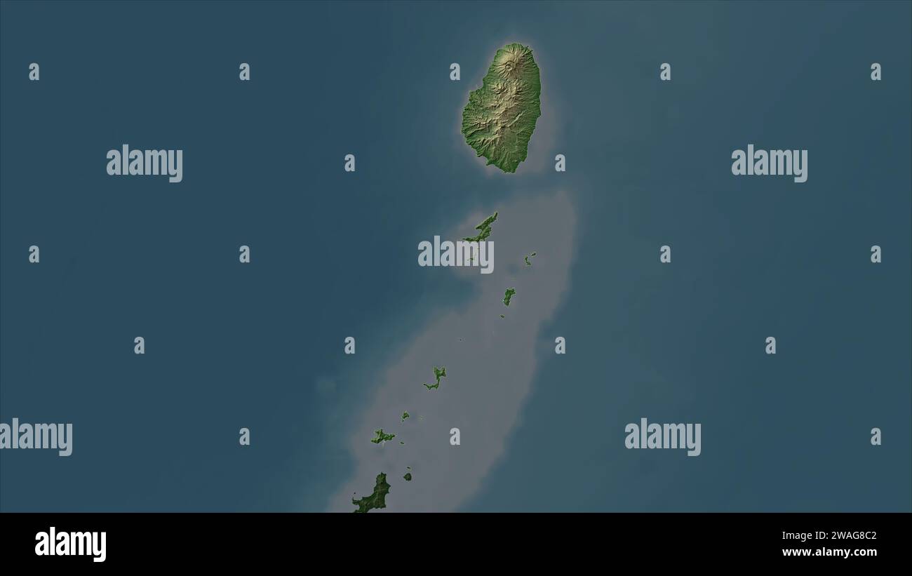 Saint Vincent and the Grenadines highlighted on a Pale colored ...