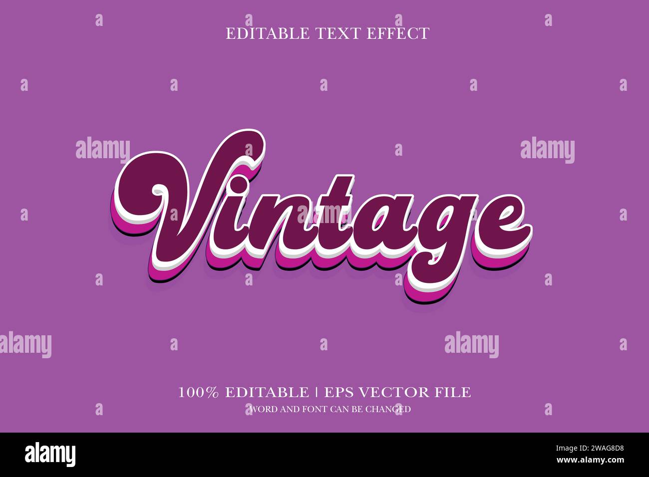 Vintage 3d Text Effect Styles Mockup Concept Black Text Stock Vector Image And Art Alamy