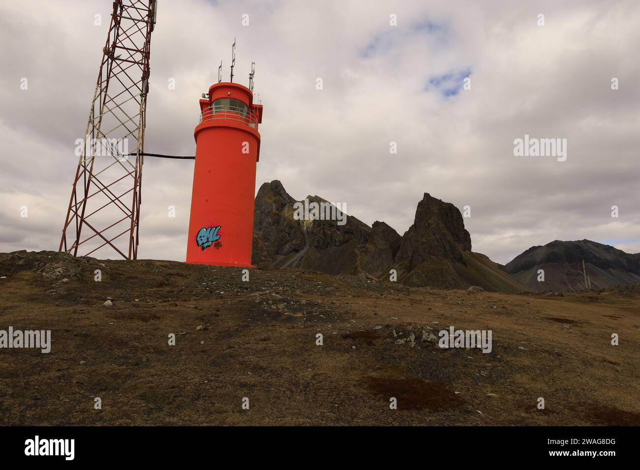 The Hvalnes Lighthouse is in the eastern region of Iceland along Route ...