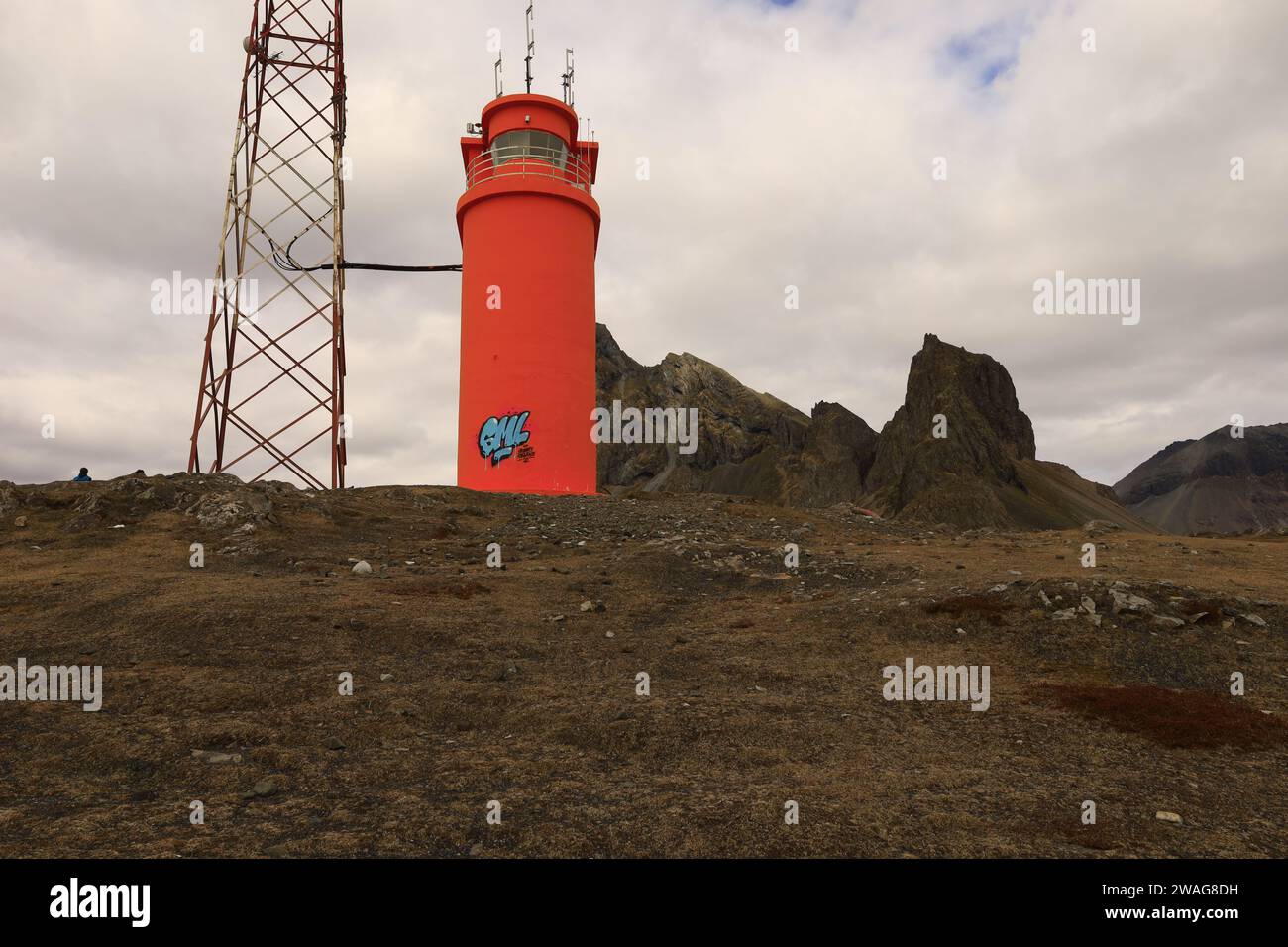 The Hvalnes Lighthouse is in the eastern region of Iceland along Route ...