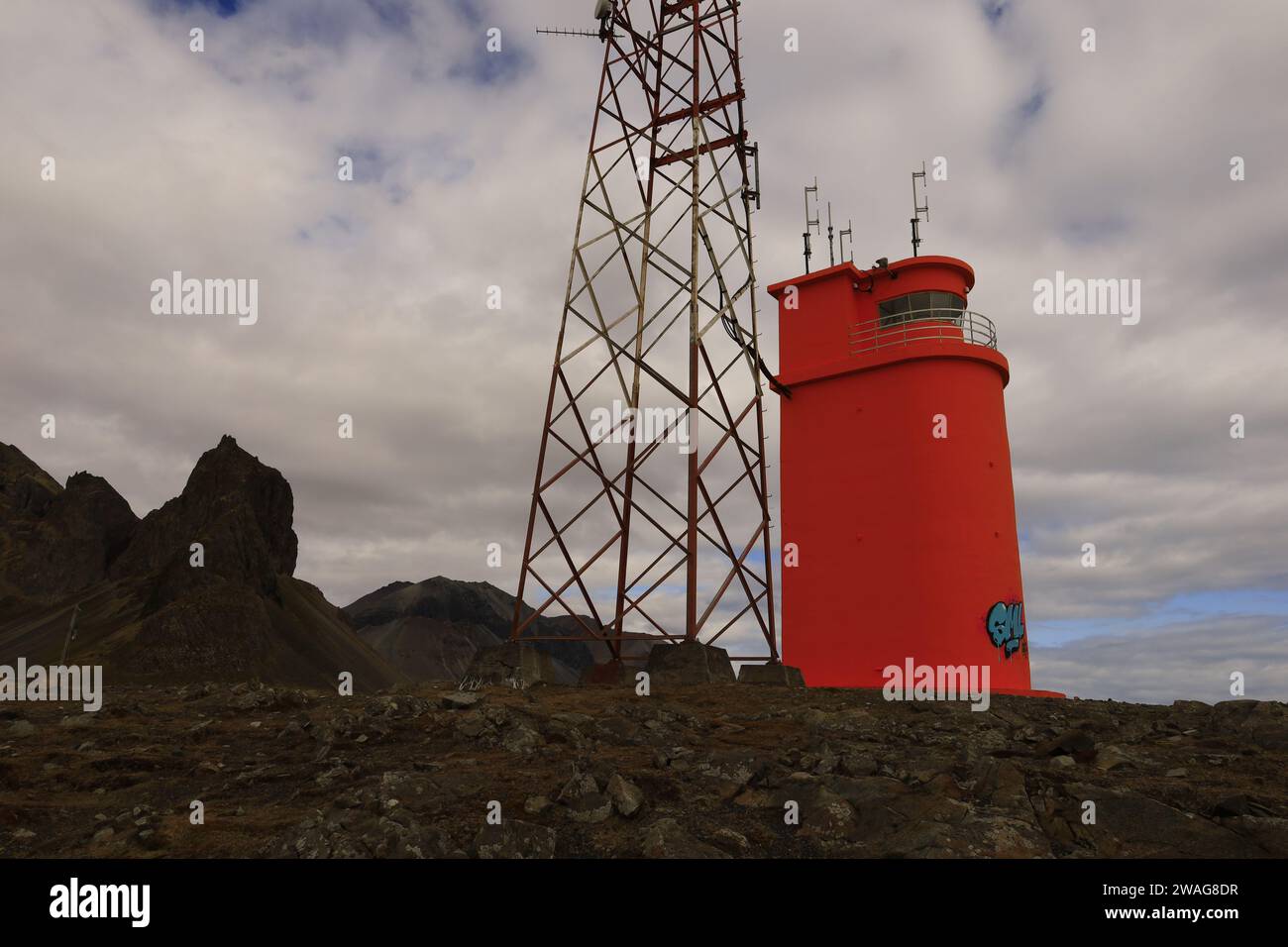 The Hvalnes Lighthouse is in the eastern region of Iceland along Route ...