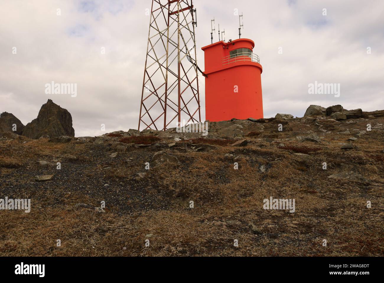 The Hvalnes Lighthouse is in the eastern region of Iceland along Route ...