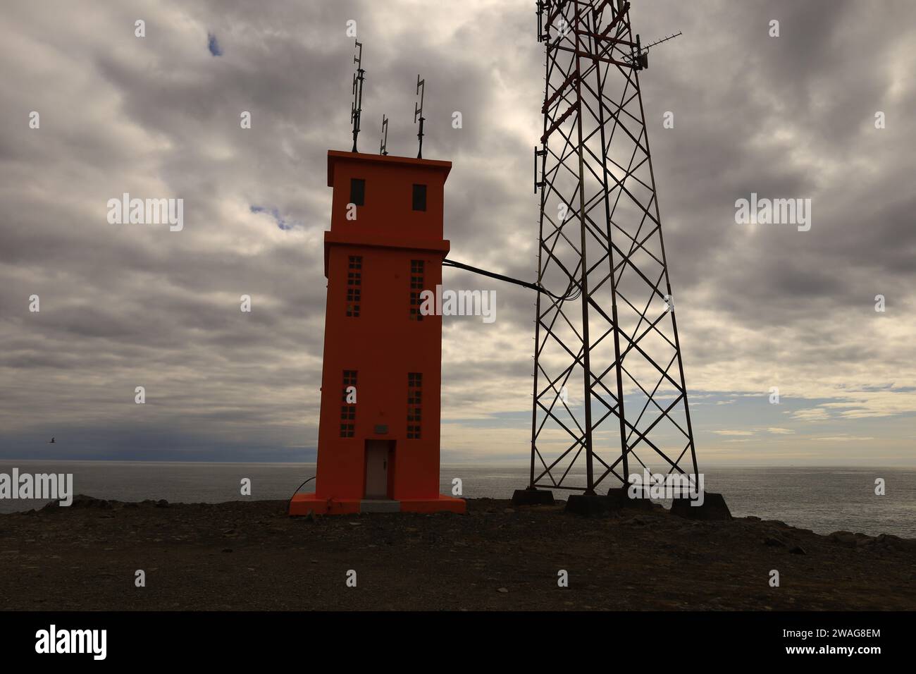 The Hvalnes Lighthouse is in the eastern region of Iceland along Route ...