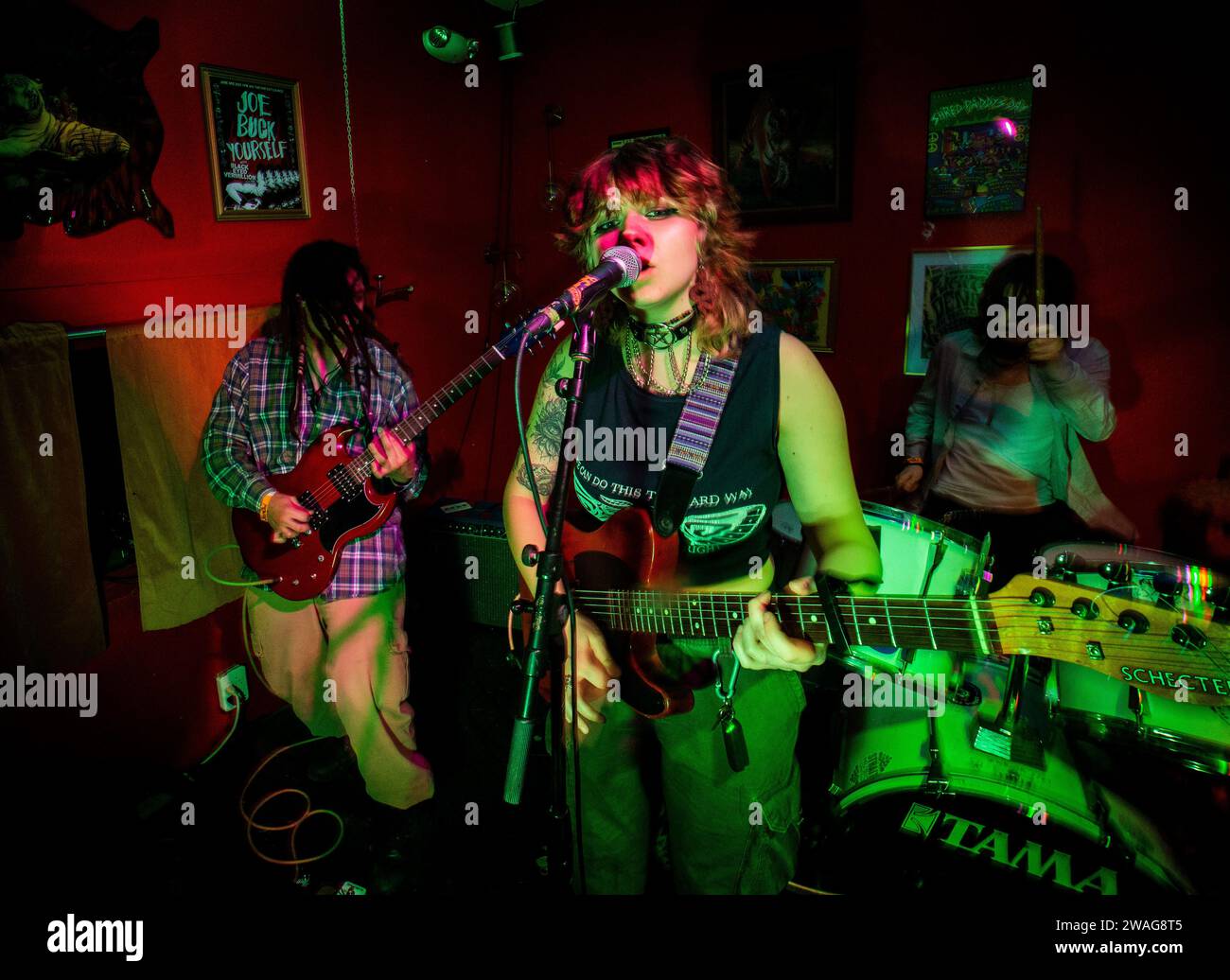 The band DIE SPITZ performs at the FarOut Lounge, Austin, Texas Stock ...