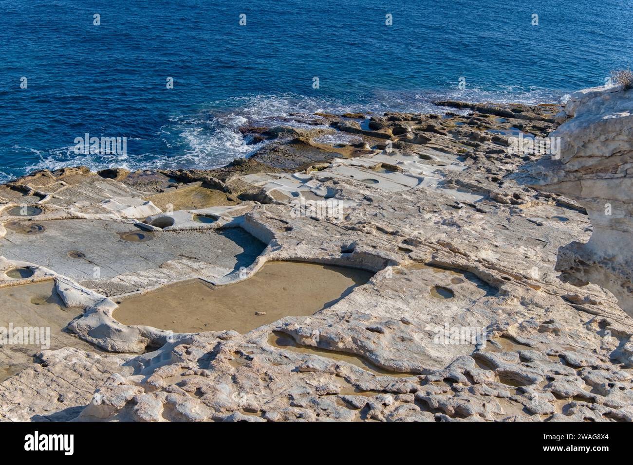 Natural Pools at St. Peters Pools, Malta Stock Photo - Alamy