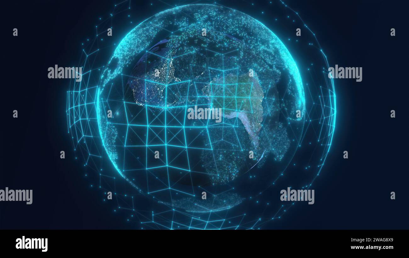 Animation digital globe 5g symbols hi-res stock photography and images ...
