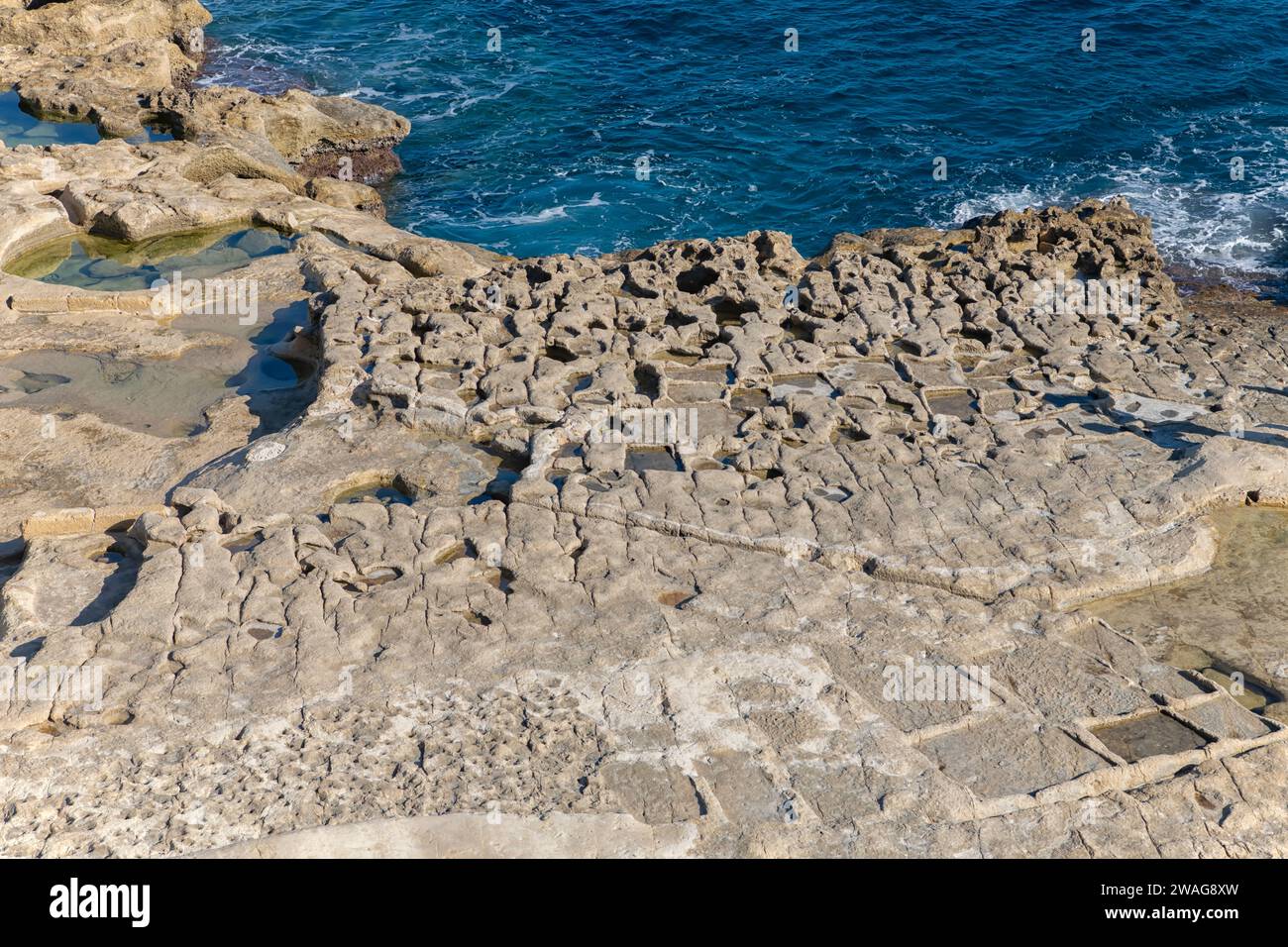 Natural Pools at St. Peters Pools, Malta Stock Photo - Alamy