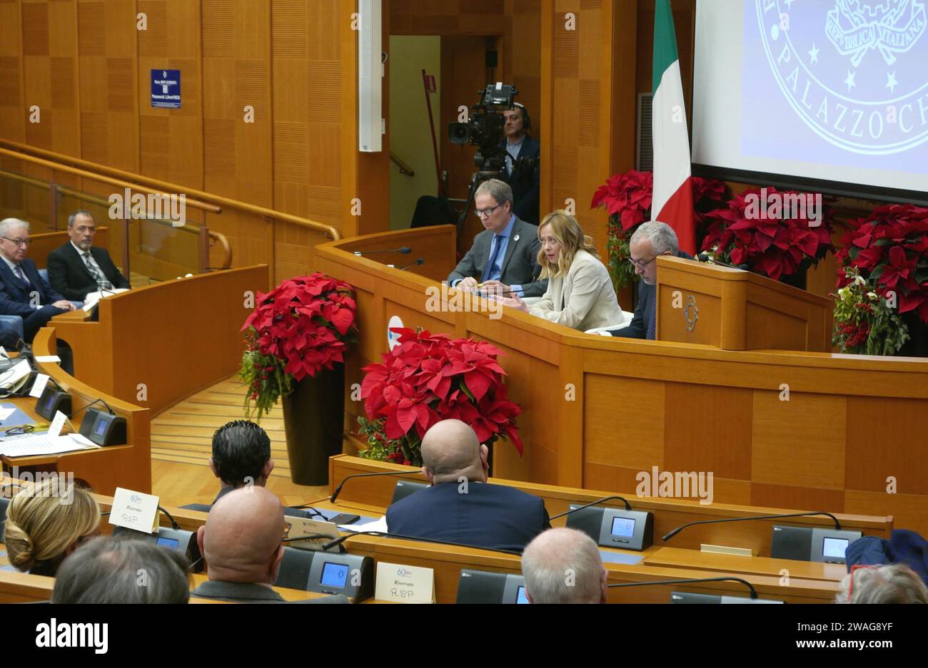 Rome italy europe giorgia meloni press conference italian prime hi-res ...