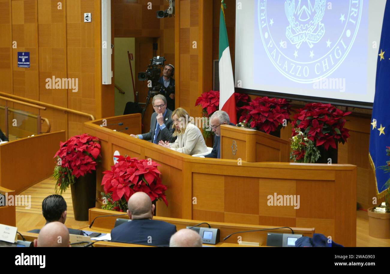 Rome italy europe giorgia meloni press conference italian prime hi-res ...