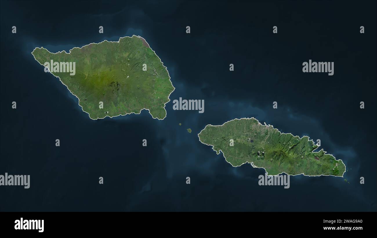 Samoa outlined on a high resolution satellite map Stock Photo - Alamy