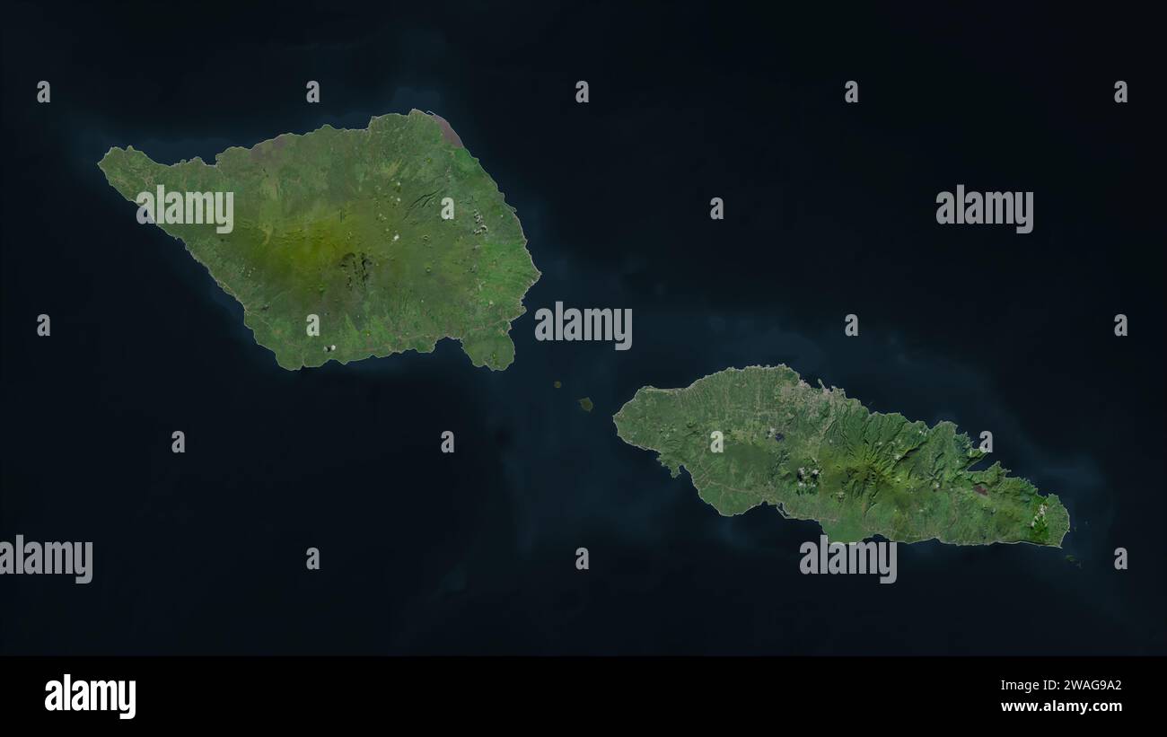 Samoa highlighted on a high resolution satellite map Stock Photo - Alamy