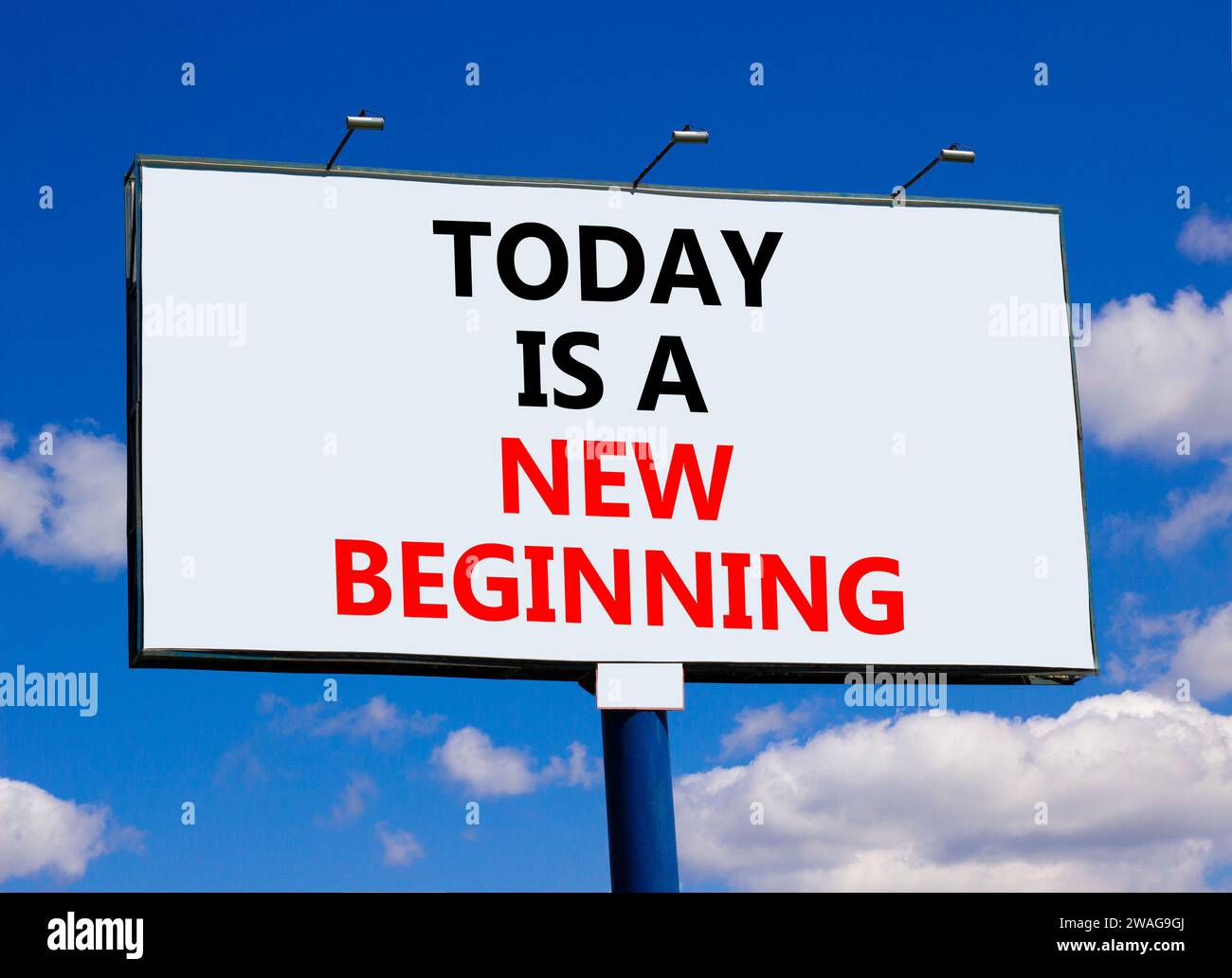 Today is a new beginning symbol. Concept words Today is a new beginning ...