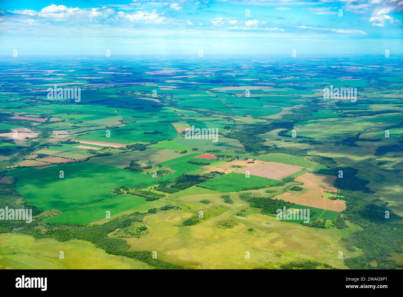 Aerial landscape view farms hi-res stock photography and images - Alamy
