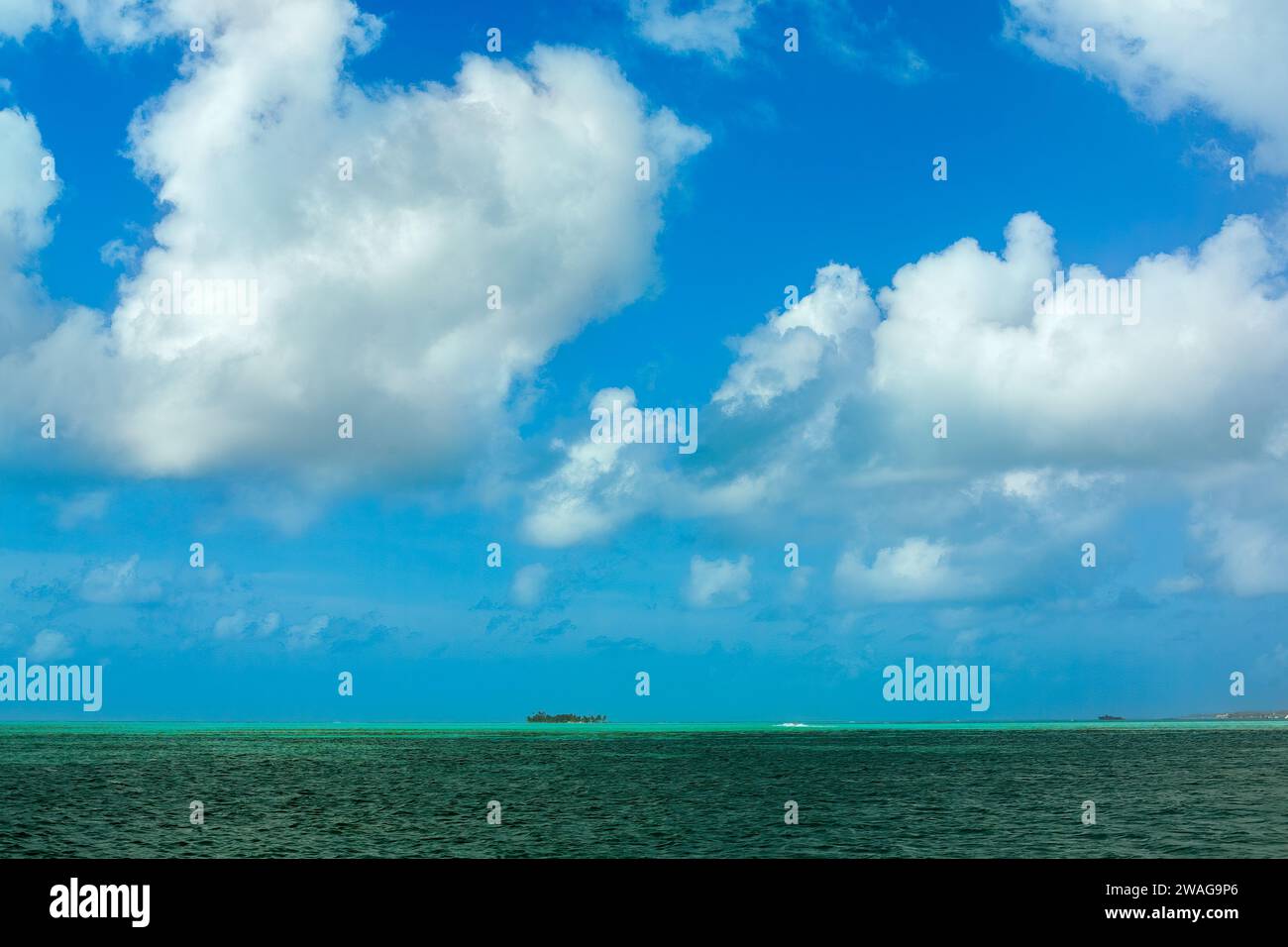 A small key in San Andres island at the sea of the seven colors ...