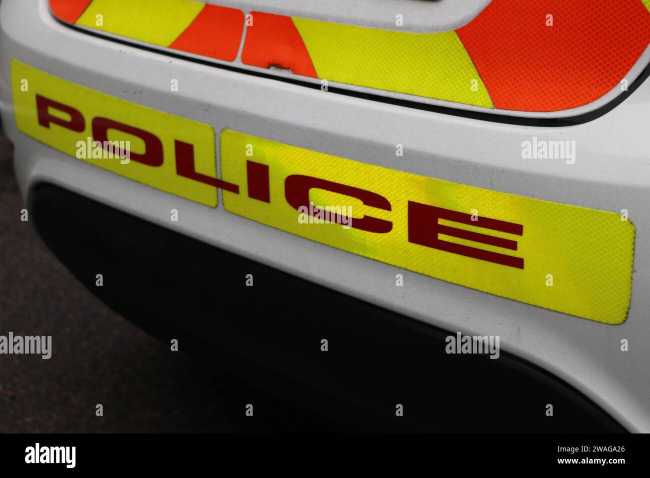 Police car close hi-res stock photography and images - Alamy