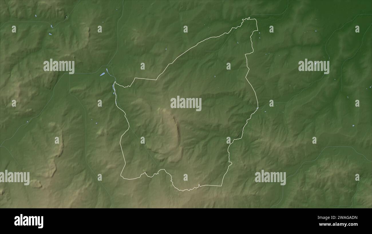 San Marino outlined on a Pale colored elevation map with lakes and ...