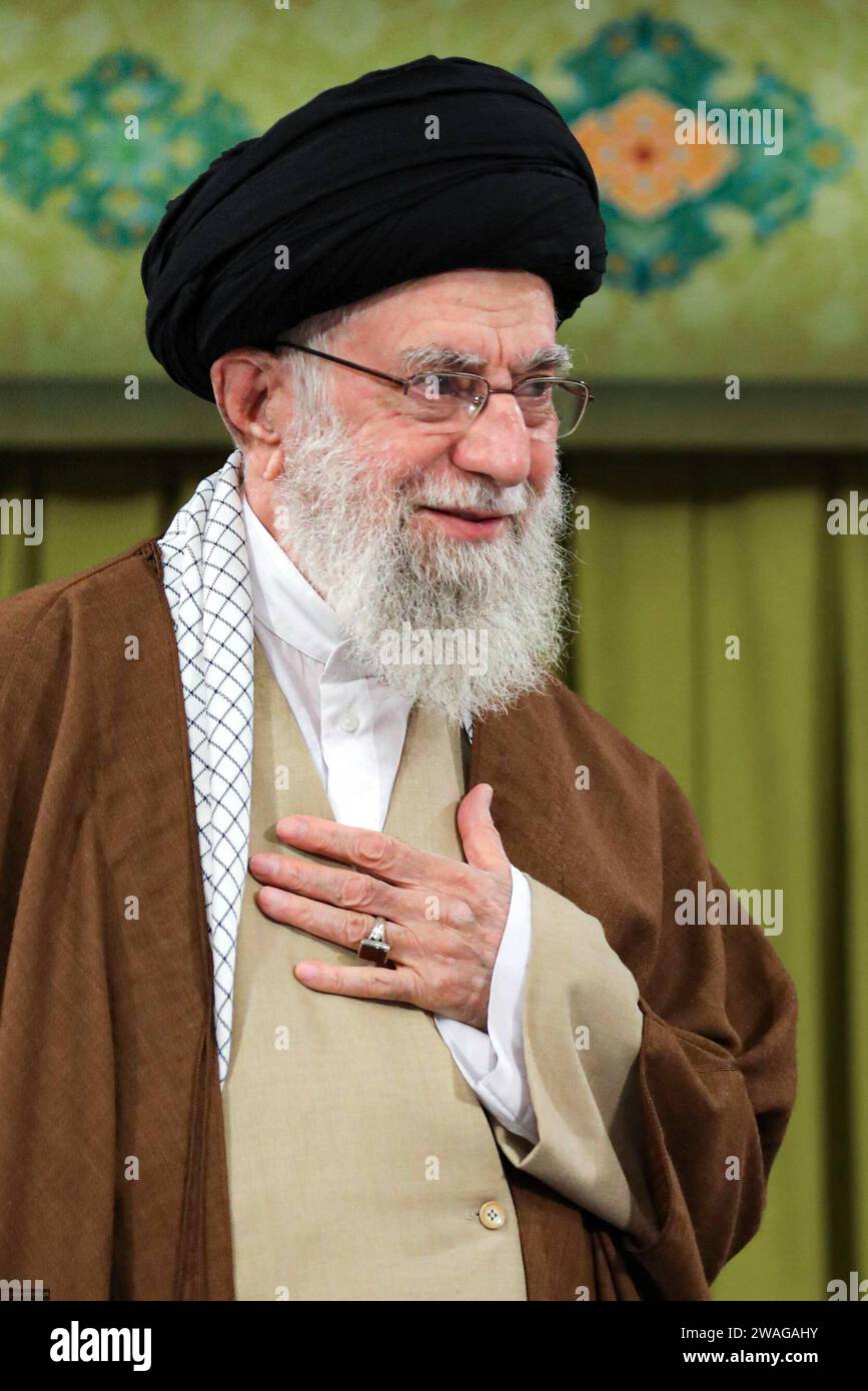 Iranian Supreme Leader Ali Khamenei meet with a large number of ...