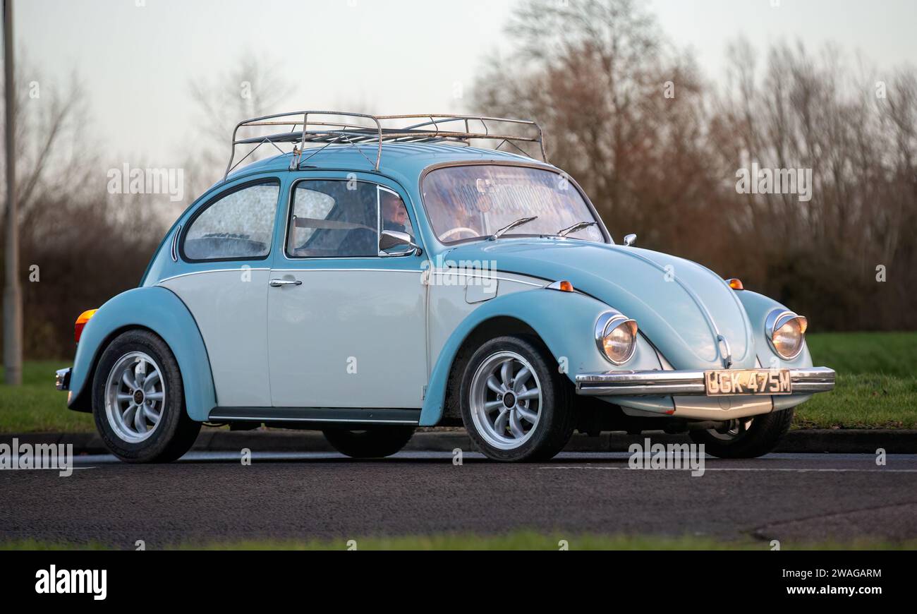 Blue Volkswagen Beetle 2024