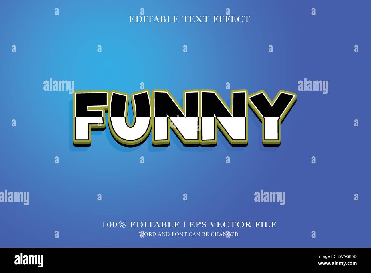 Funny 3d text effect styles mockup concept Black text Stock Vector ...