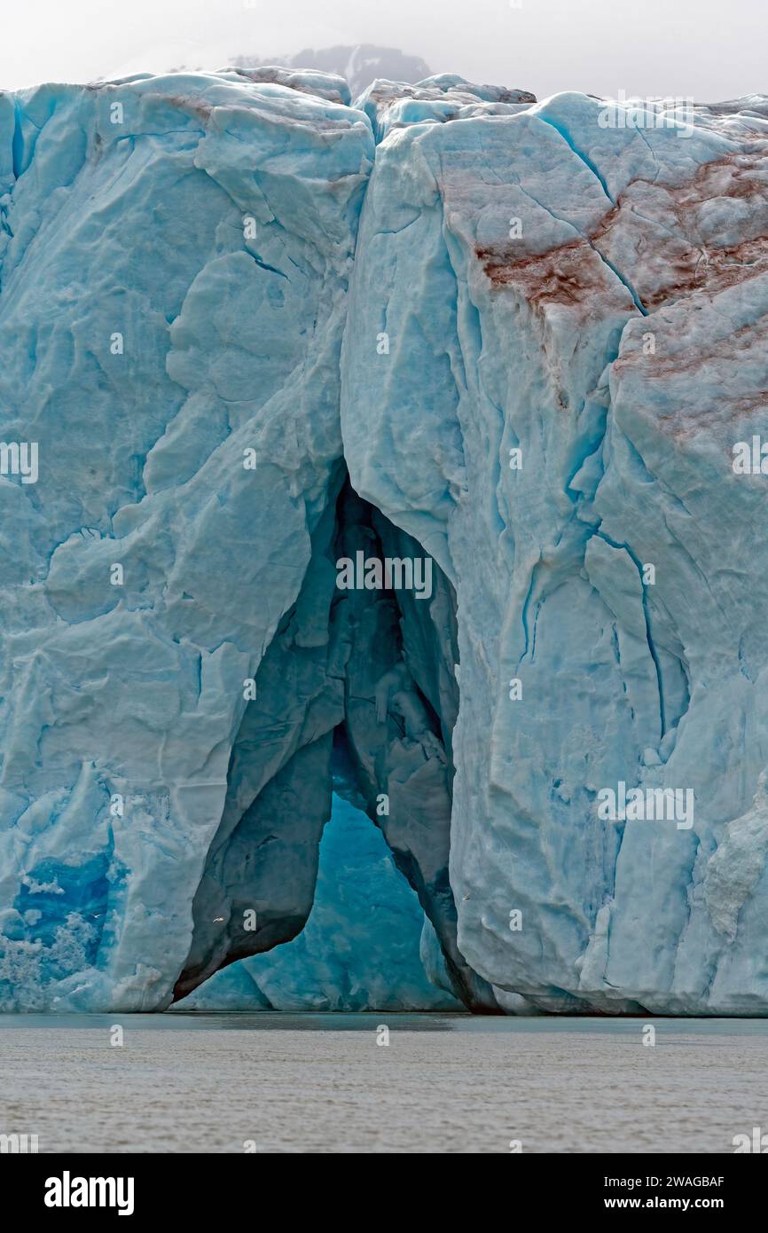 Looking Deep Into a Crack in a Glacier on Monacobreen in the Svalbard ...