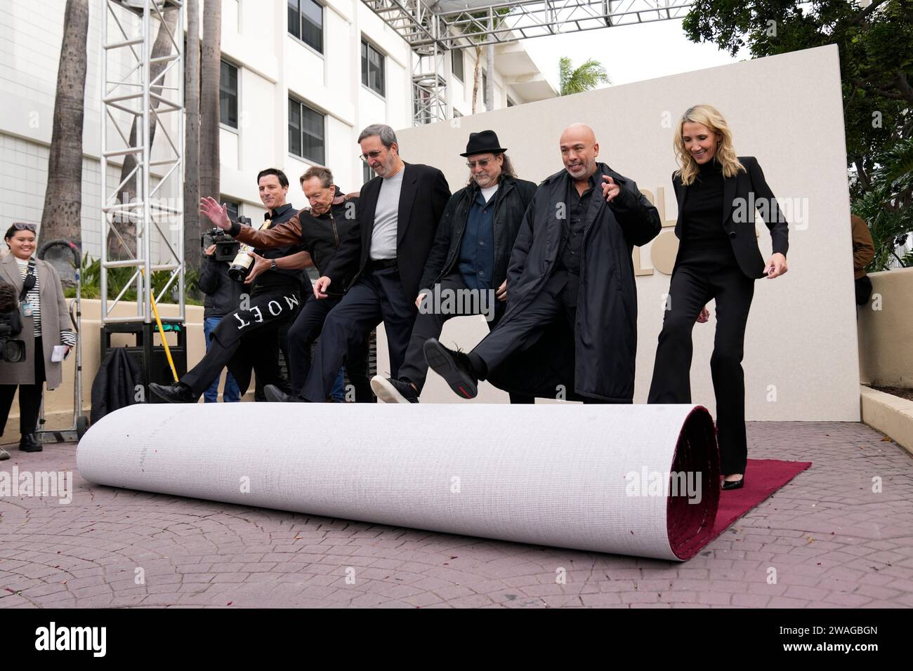 From left, Barry Adelman, Ricky Kirshner, Glenn Weiss, Jo Koy, and ...