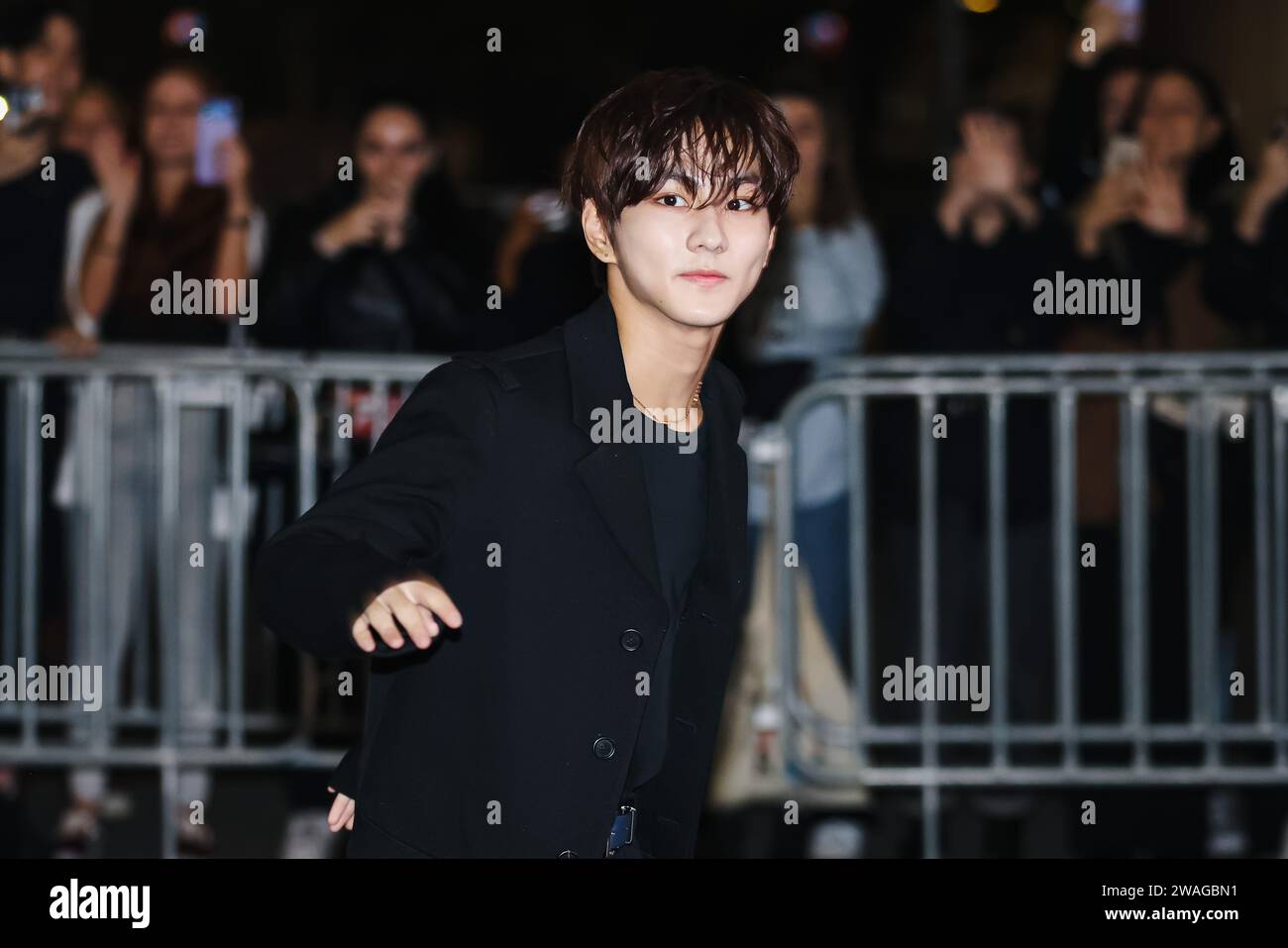 Milan, Italy. 22nd Sep, 2023. ENHYPEN is attending the Prada Dinner ...