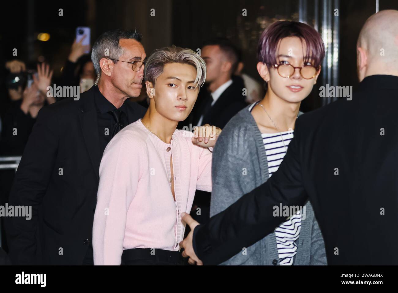Milan, Italy. 22nd Sep, 2023. ENHYPEN is attending the Prada Dinner ...
