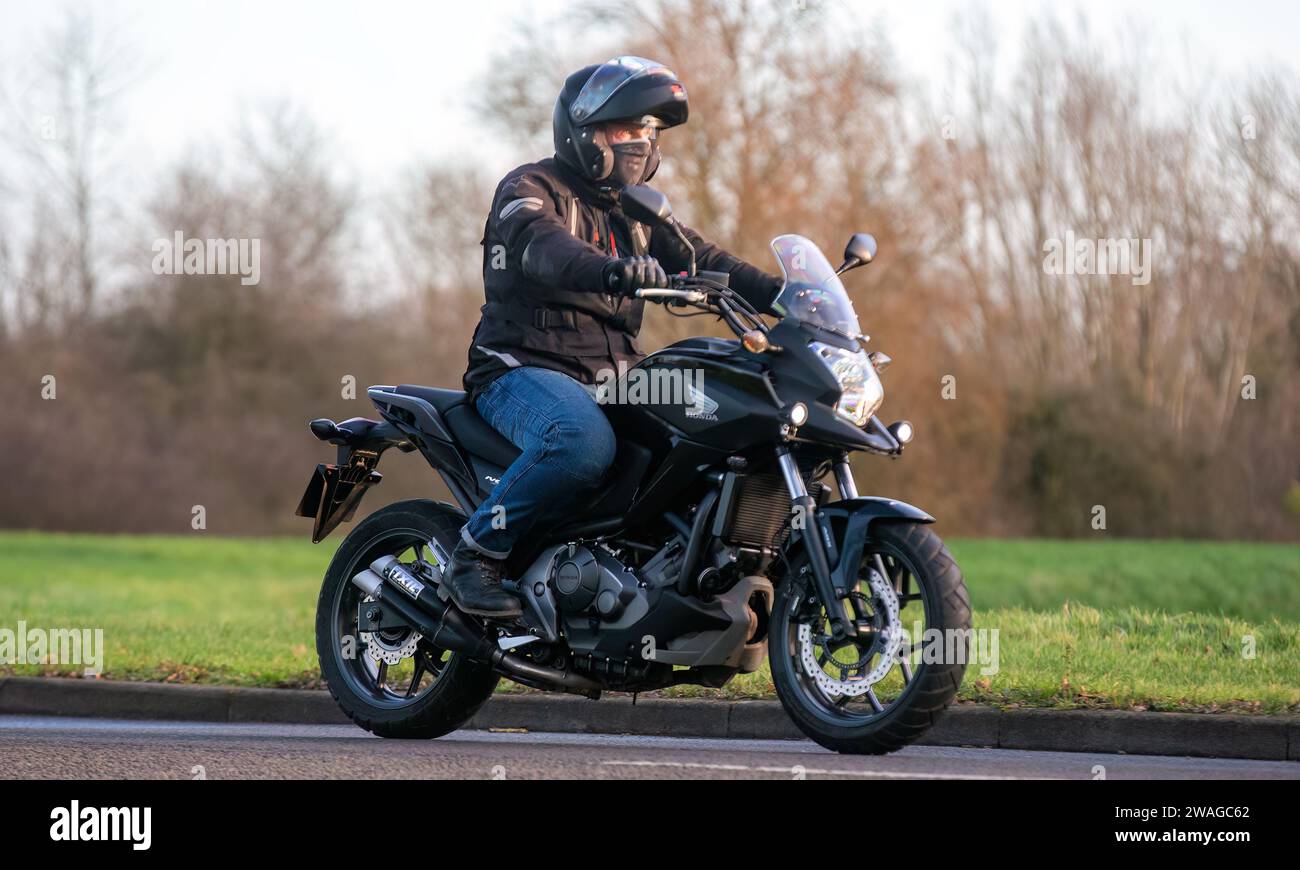 Stony Stratford,UK Jan 1st 2024. 2014 Honda NC 750 XA-E motorcycle ...