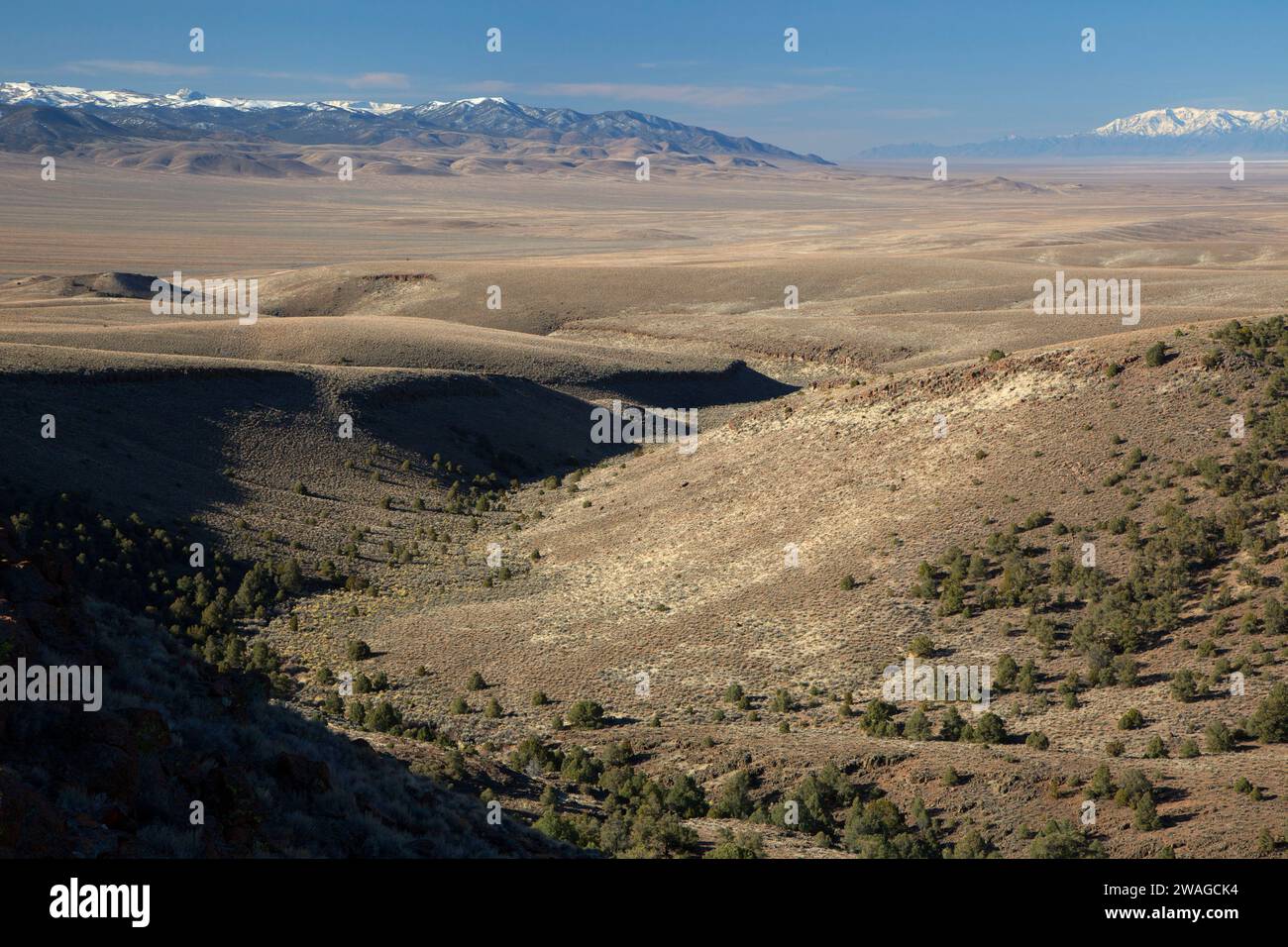 Big Smoky Valley from trail, Hickison Petroglyphs Recreation Area ...