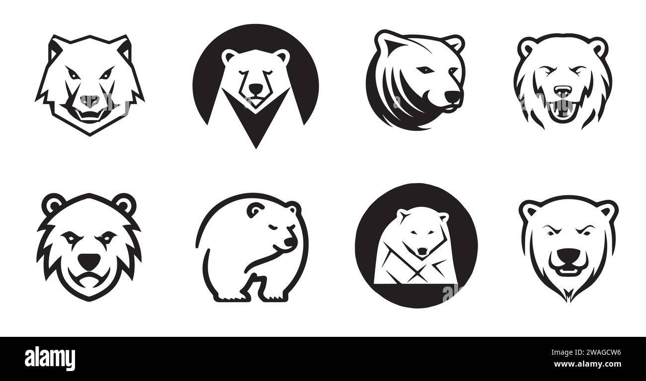 Vector polar bear mascot logo template Stock Vector Image & Art - Alamy