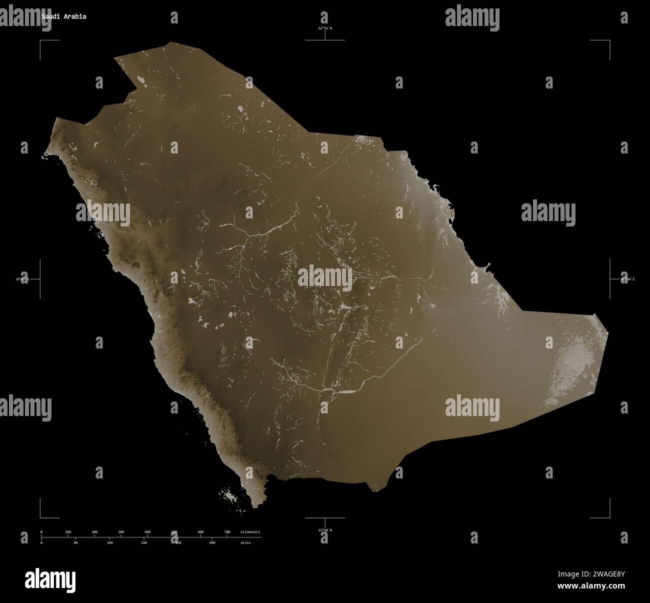 Shape of a elevation map colored in sepia tones with lakes and rivers ...