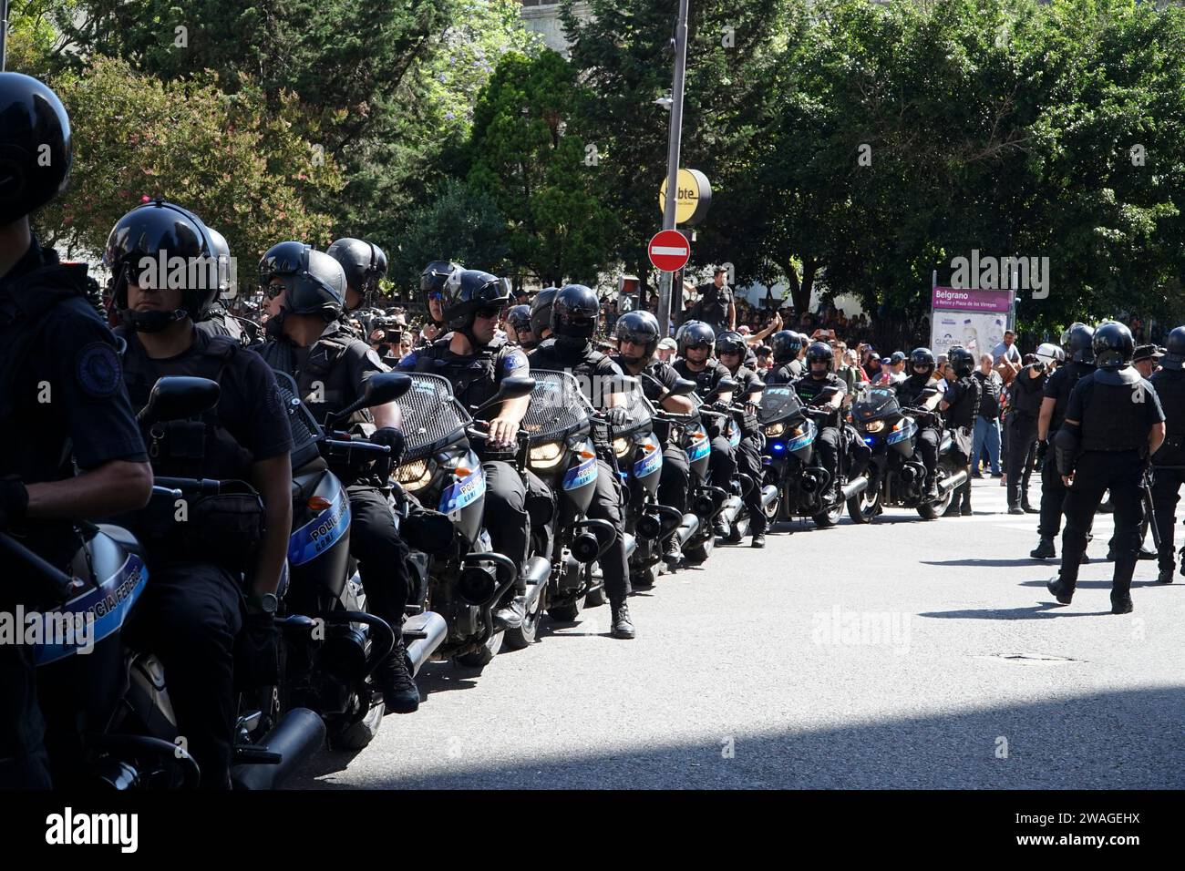 March against President Javier Mile's security protocol that restricts ...