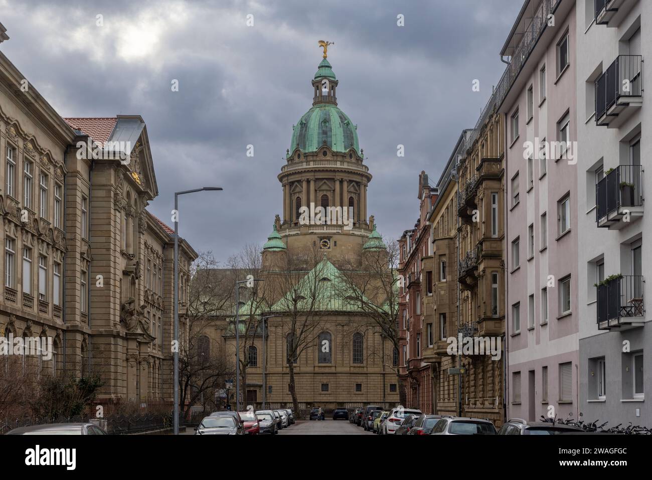 Historical building in Mannheim on a winter evening Stock Photo - Alamy