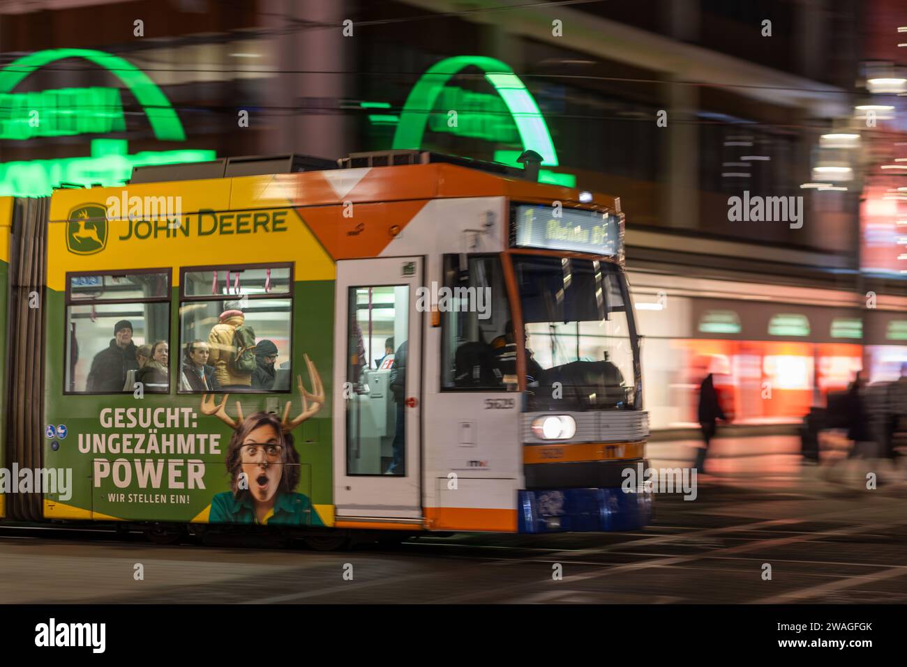 Historical building in Mannheim on a winter evening Stock Photo - Alamy