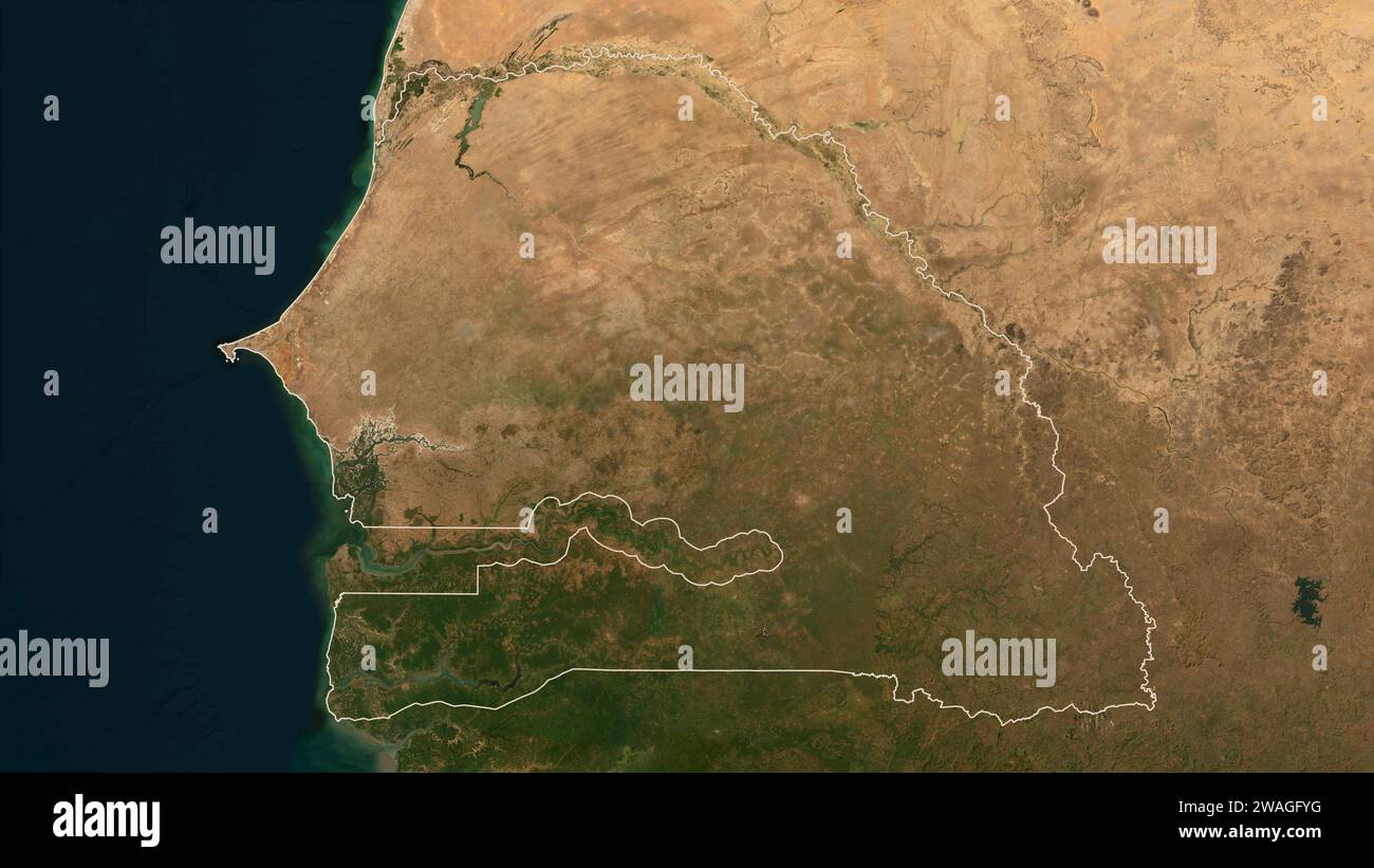 Map satellite geography senegal hi-res stock photography and images - Alamy