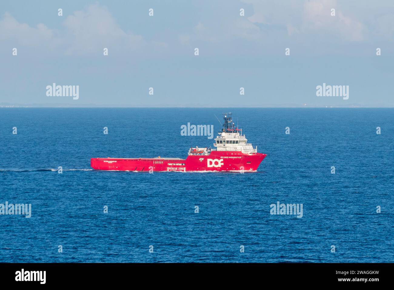 The Skandi Mongstad on the North Sea off the coast of Norway viewed ...