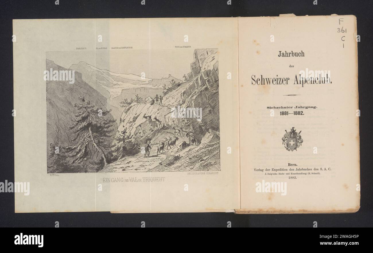 Yearbook of the Swiss Alpine Club, Swiss Alpine Club, 1882 book Bern ...