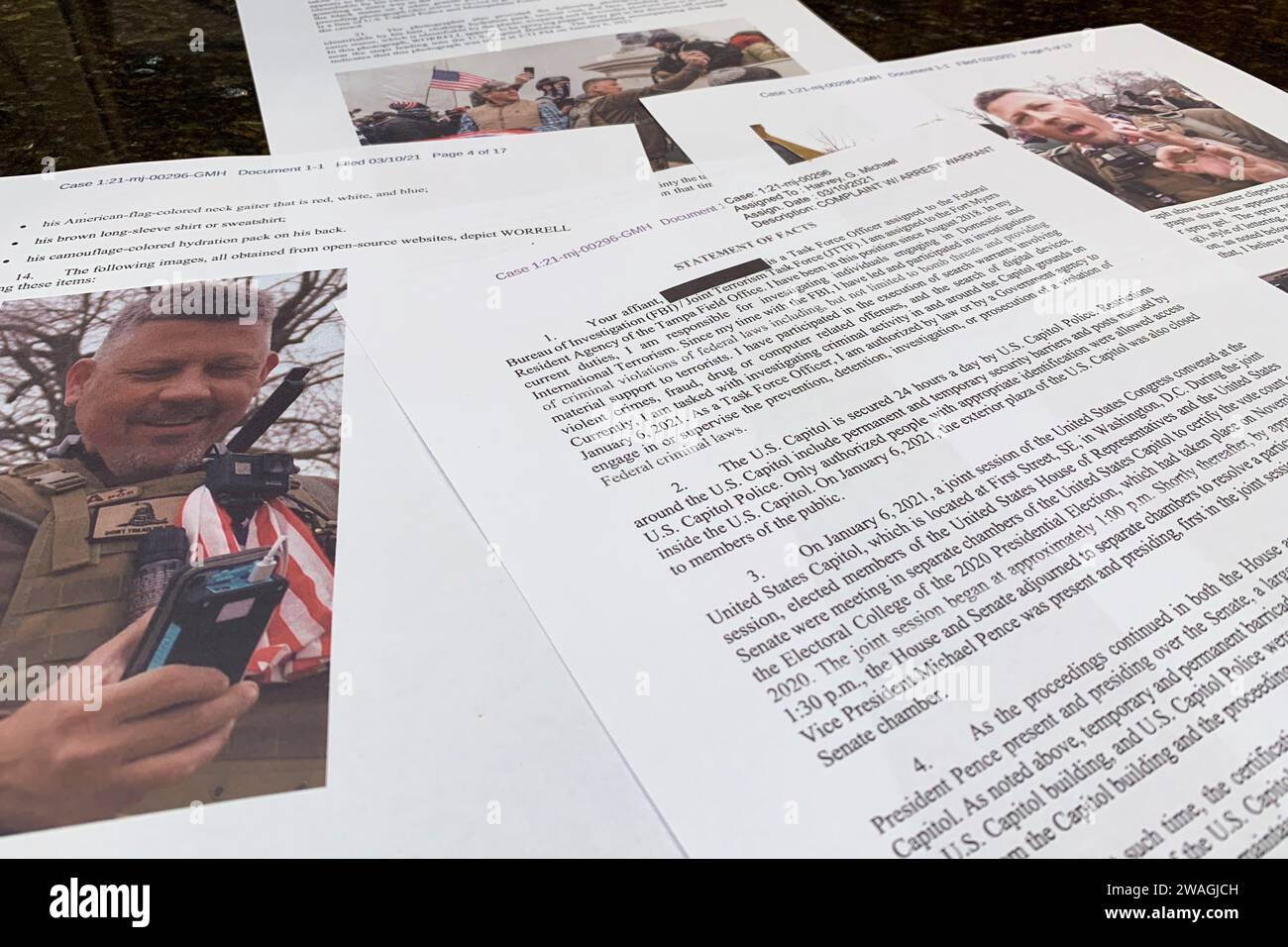 FILE - This photo shows part of the Justice Department's statement of ...