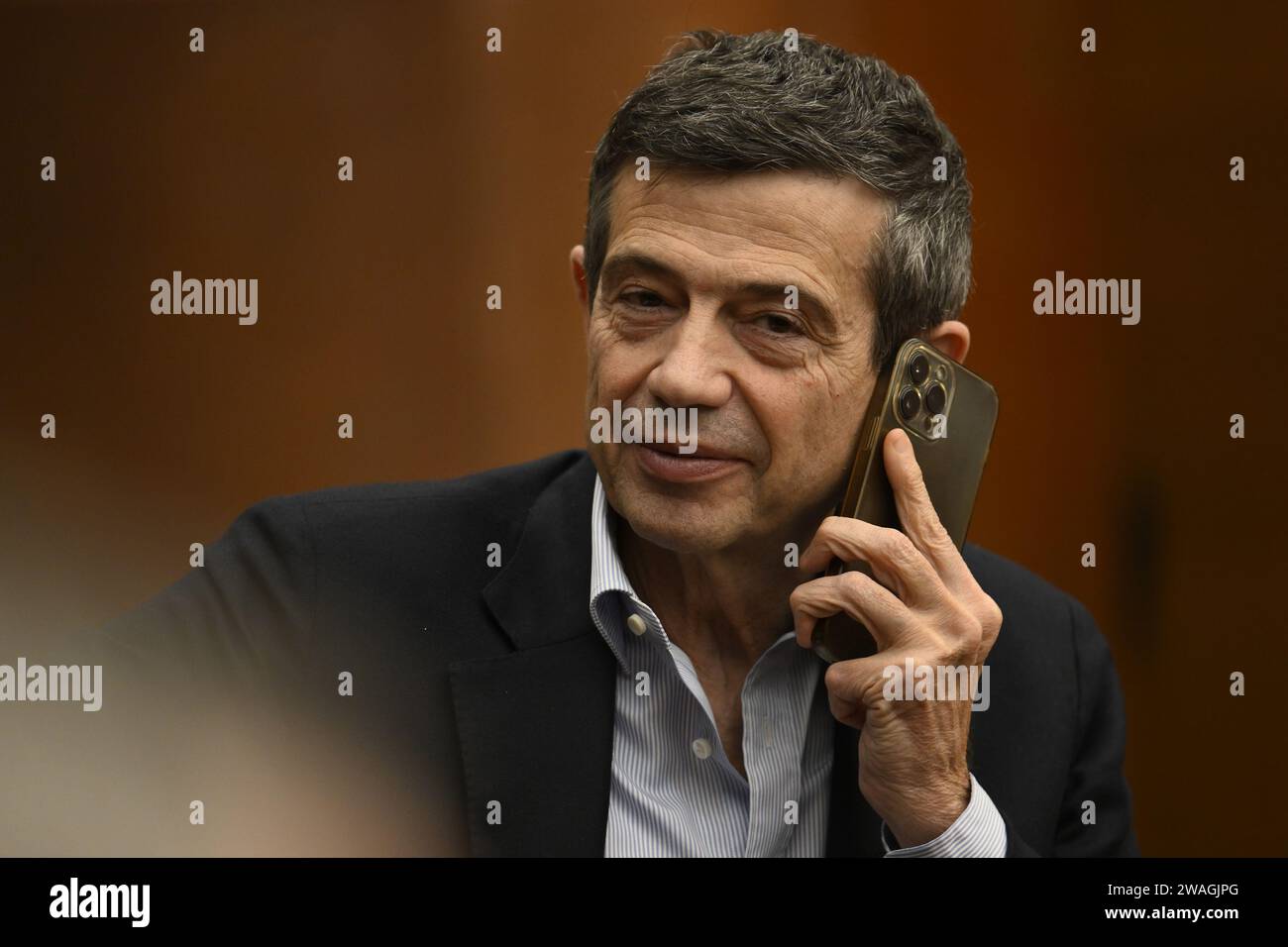 Rome, Italy. 04th Jan, 2024. Maurizio Lupi during the press conference ...