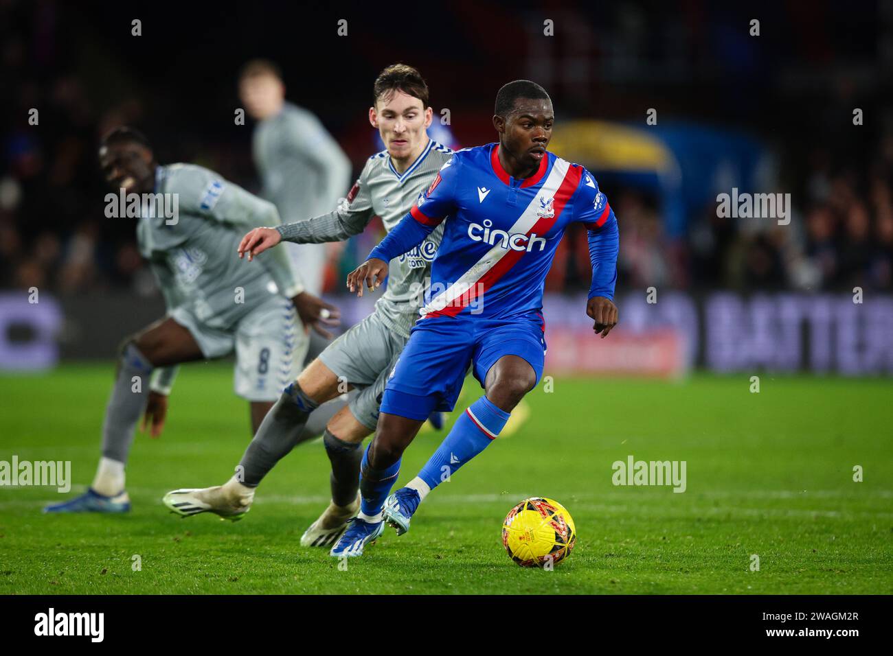 LONDON, UK - 4th Jan 2024: Tyrick Mitchell of Crystal Palace in action ...