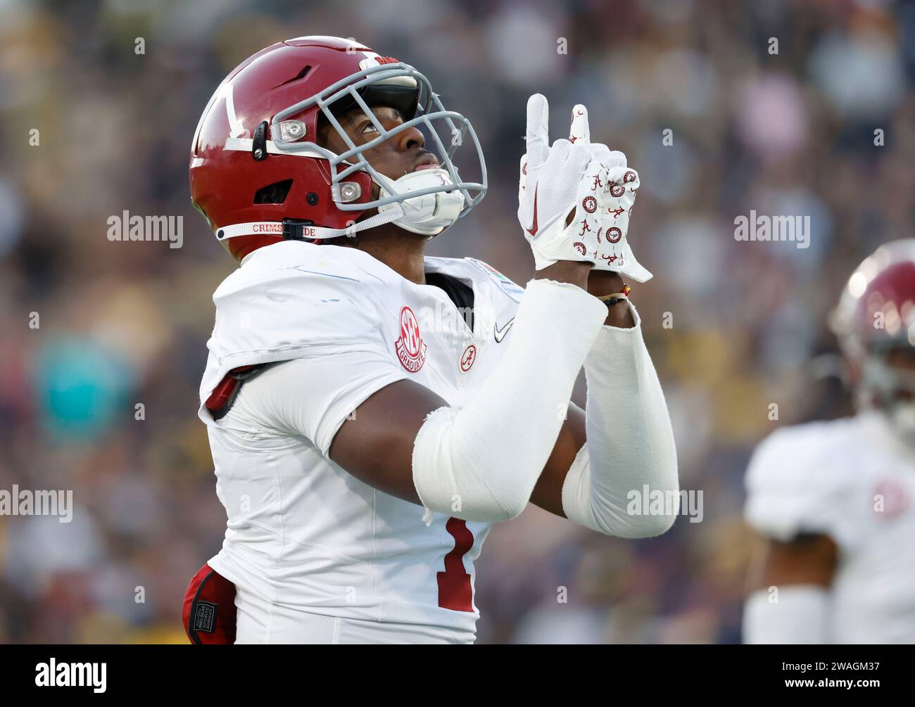 Pasadena, California, USA. 01st Jan, 2024. Alabama Crimson Tide defensive back Kool-Aid ...