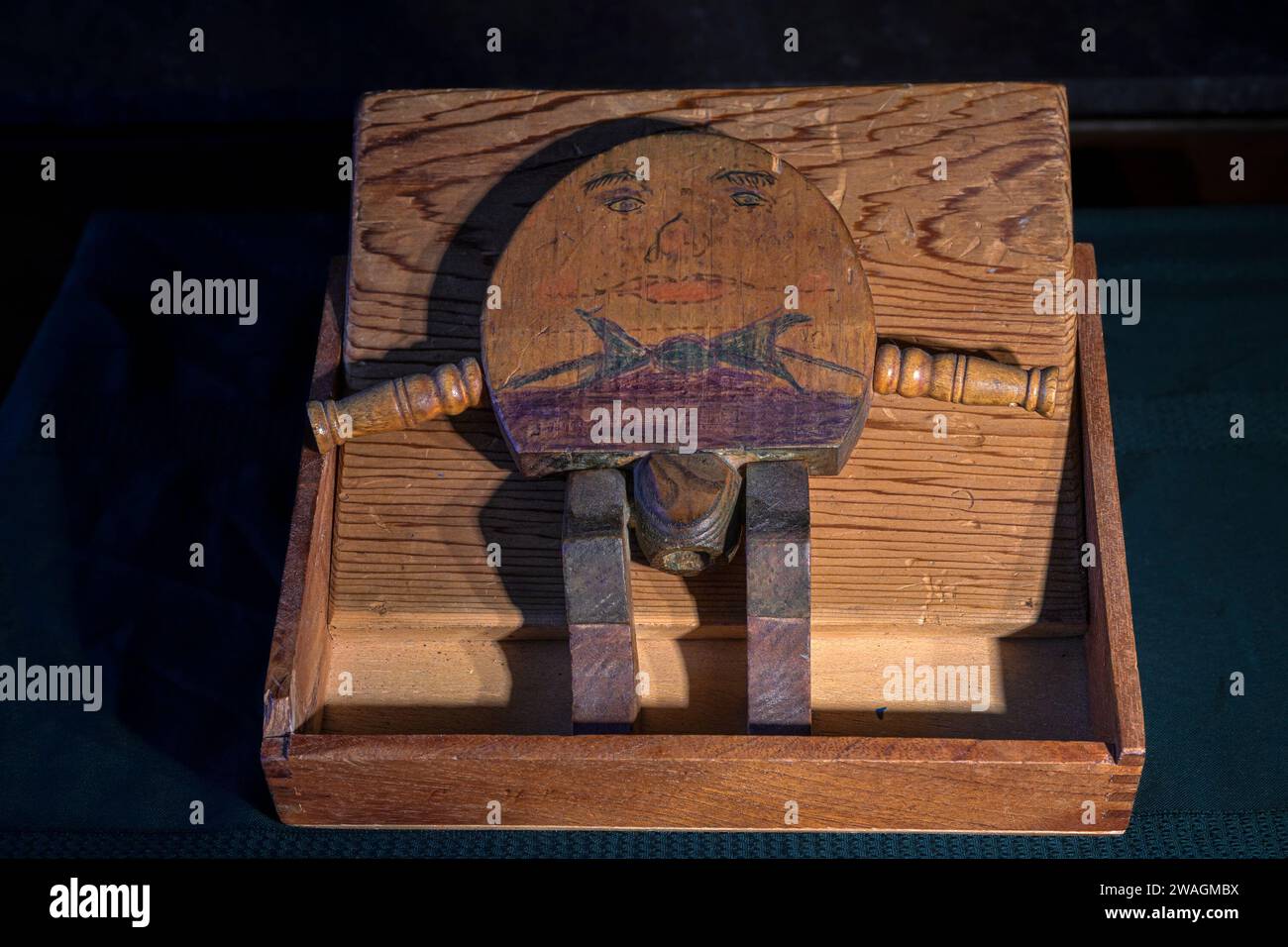 Vintage one of a kind wooden Humpty Dumpty toy Stock Photo - Alamy