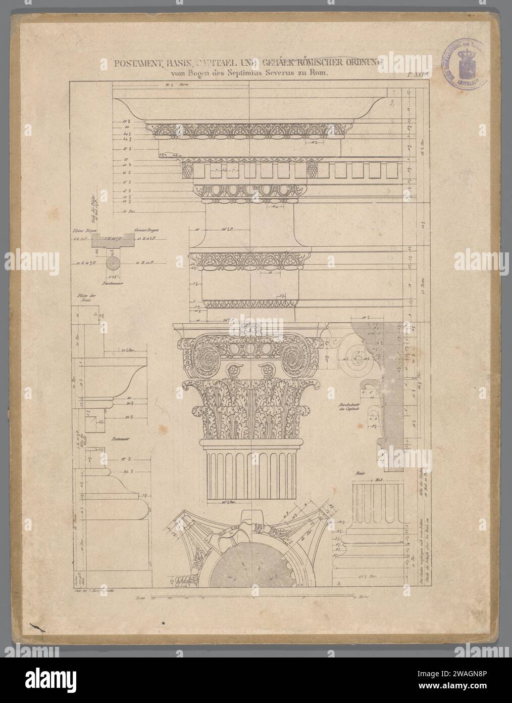 Reproduction of an architectural drawing, Anonymous, 1855 - 1930 ...