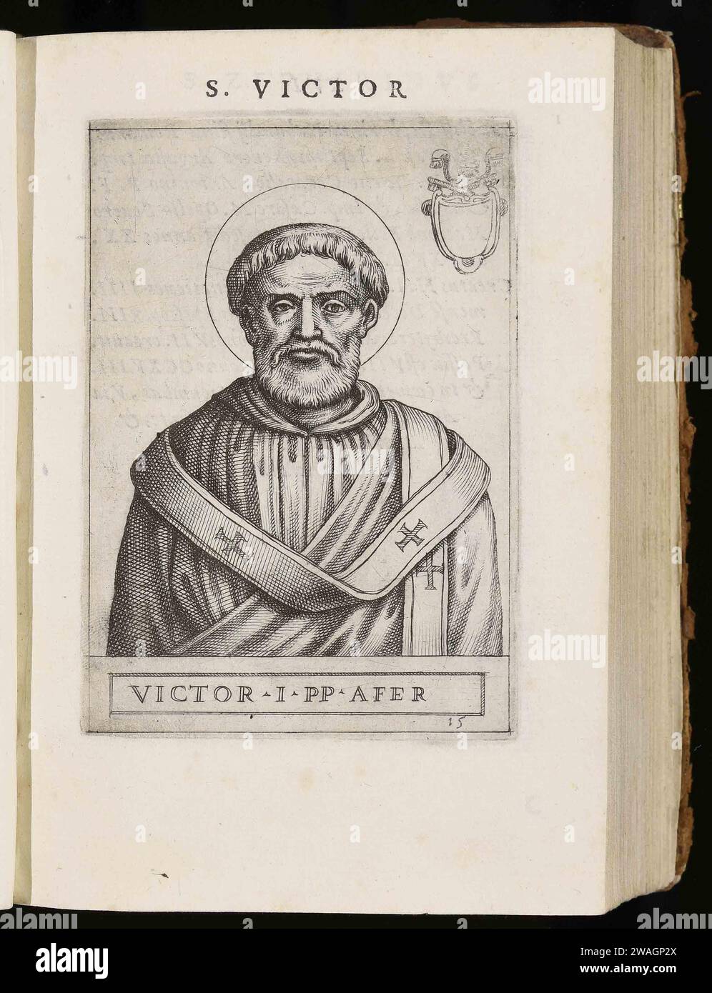 An 1580 illustration of Pope Victor I, who was pontiff from AD189 to ...