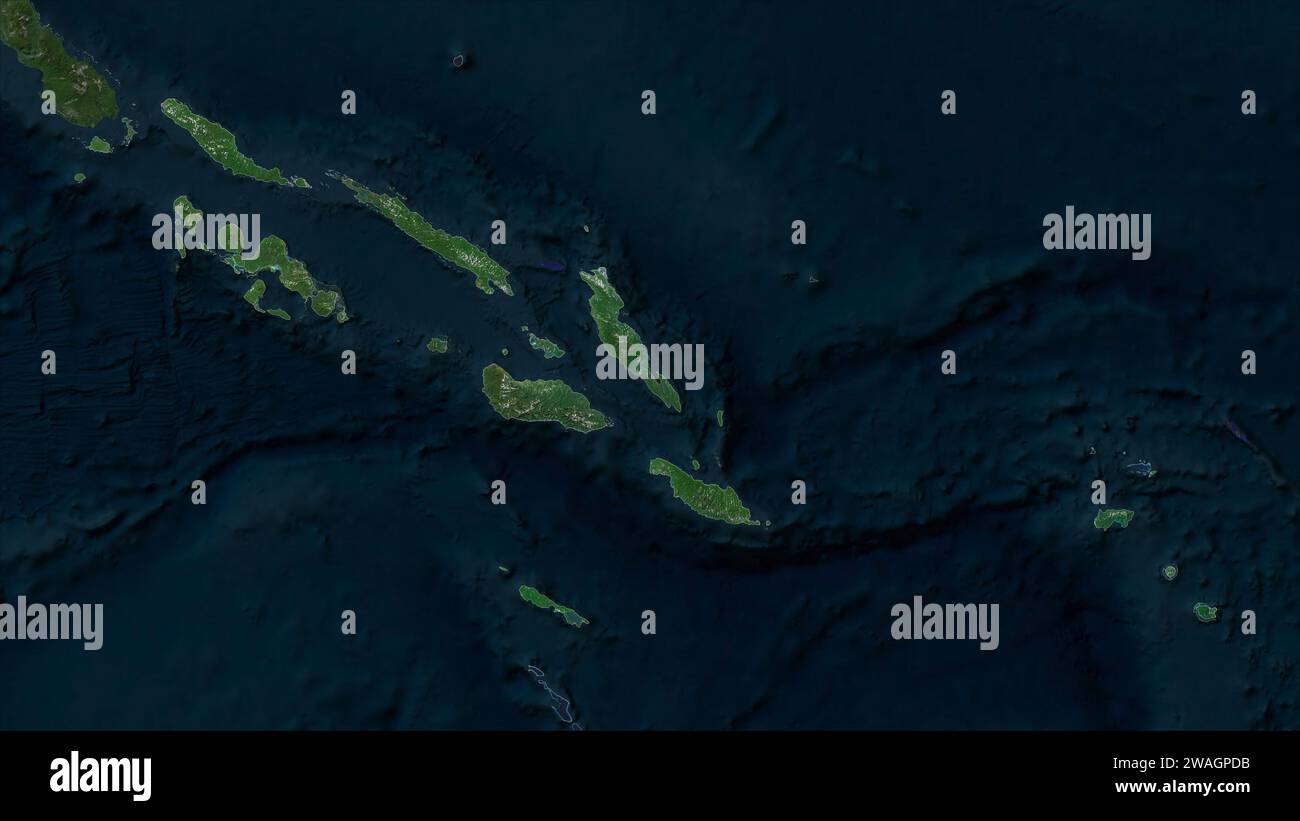 Solomon Islands highlighted on a high resolution satellite map Stock Photo - Alamy