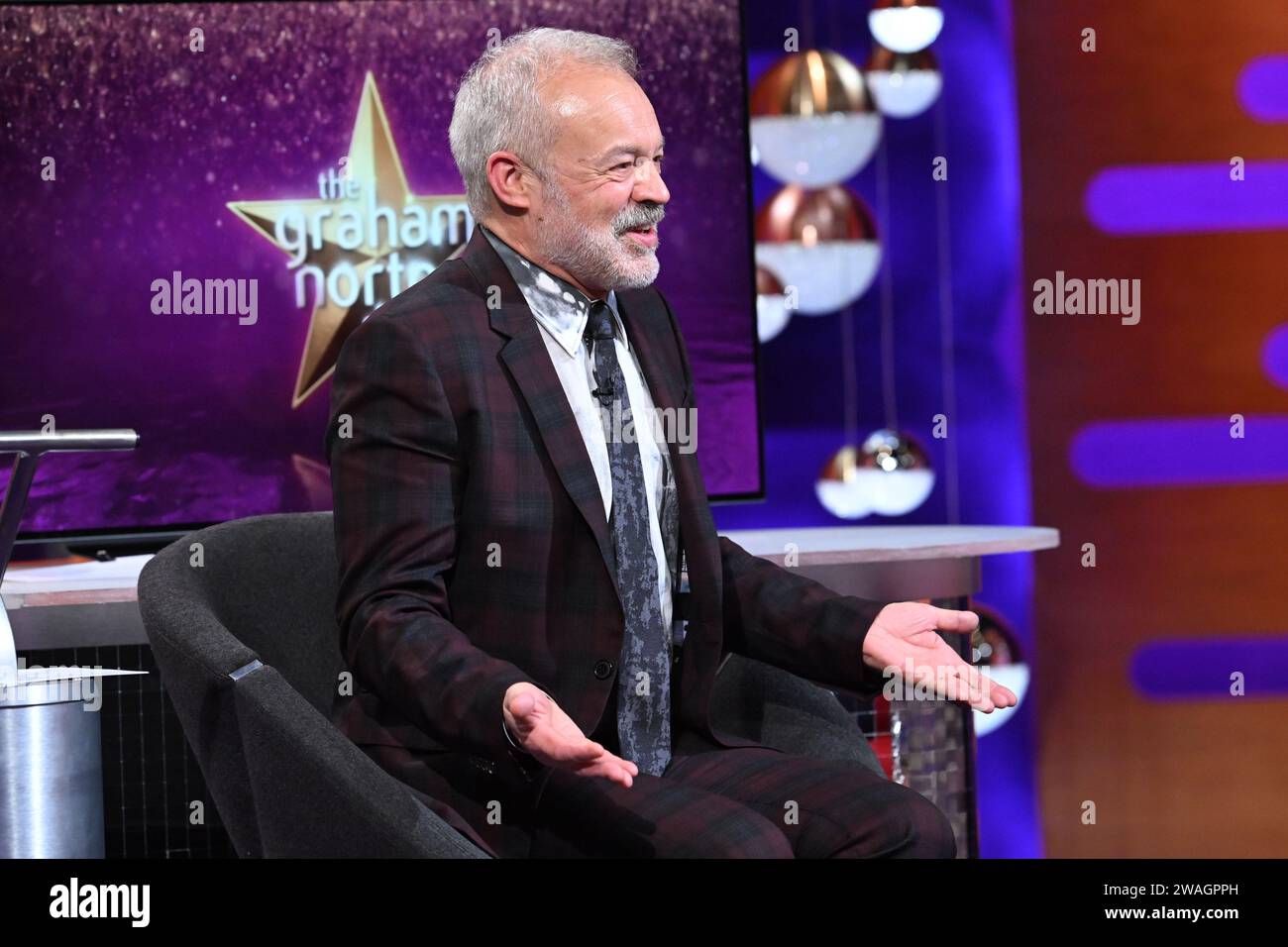 EDITORIAL USE ONLY Host Graham Norton during the filming for the Graham ...