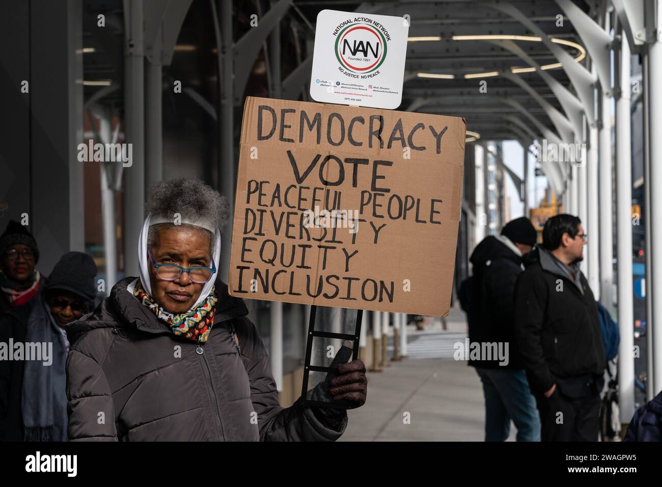 NAN activists rally and picketing outside office of Bill Ackman company ...